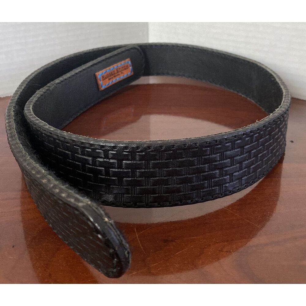 Rugged Stitch Heavy Duty Belt Black Wide Thick Leathe… - Gem
